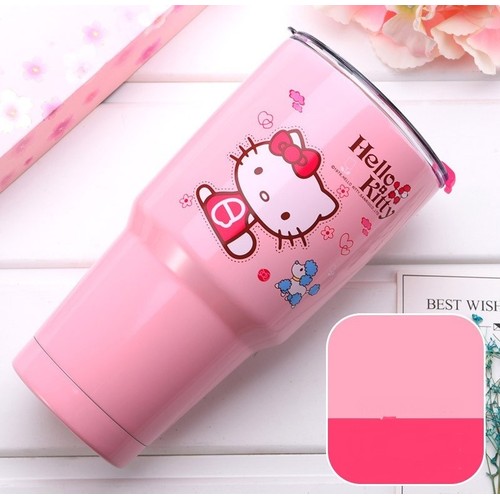LY GIỮ NHIỆT YETI HELLO KITTY DỄ THƯƠNG CHO CÓ NẮP ĐẬY CHỐNG TRÀN TIỆN DỤNG