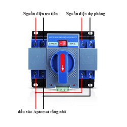 Bộ chuyển nguồn điện tự động ATS 2P 63A CMGOST dùng thay cầu dao đảo chiều thủ công - TL8715-ATS ...