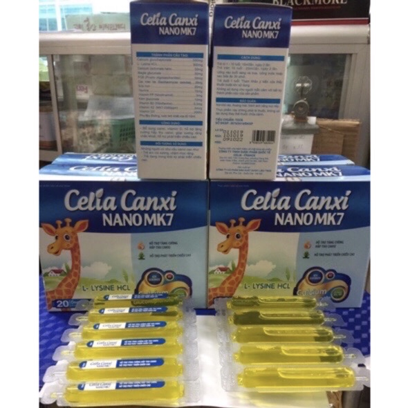 Celia Canxi Nano MK7 Bổ sung canxi vitamin D3 cho cơ thể hỗ trợ sự phát triển chiều cao hộp 20 ...