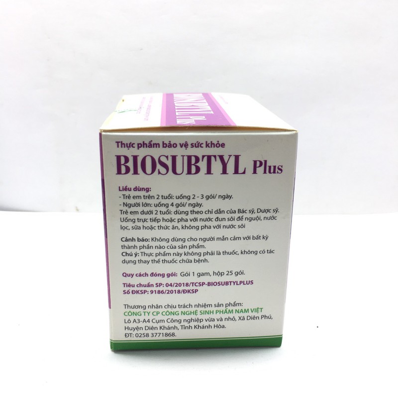 Biosubtyl Plus - Hộp 25 Gói - Bổ Sung Lợi Khuẩn Giúp Can Bằng Hệ Vi ...