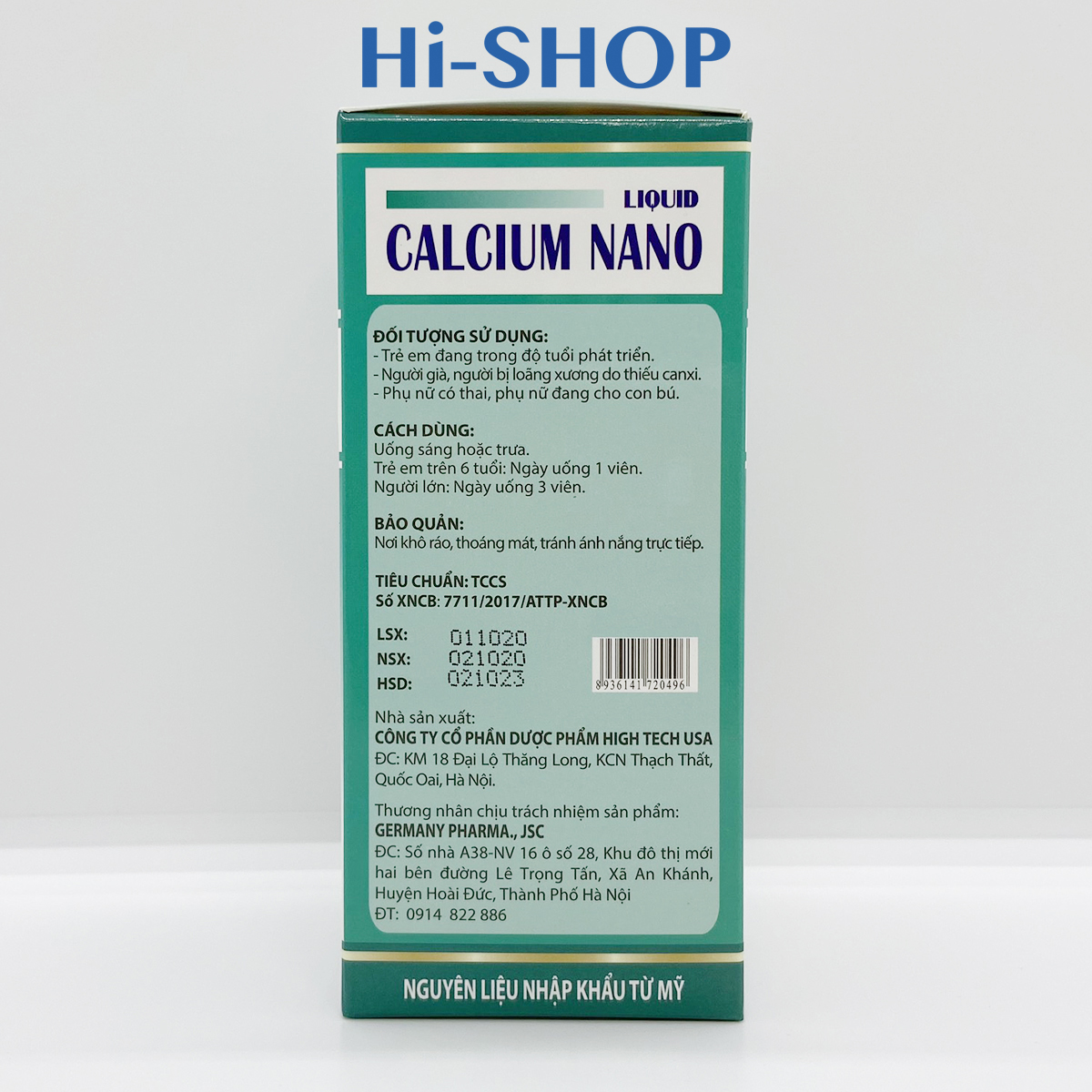 Viên uống bổ sung canxi Liquid Calcium Nano - Hộp Xanh lá 100 viên - Hồ ...