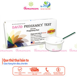 Que thử thai David Pregnancy Test phát hiện thai sớm che tên sản phẩm ...