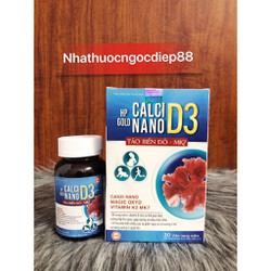 CHÍNH HÃNG Calci nano D3 tảo biển đỏ MK7 bổ sung canci cho xương Lọ 30 viên - ngocdiep40