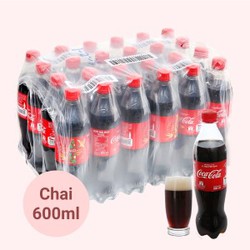 Thùng 24 chai Nước ngọt COCA COLA 600ml / Lốc 6 chai COCACOLA vị nguyên ...
