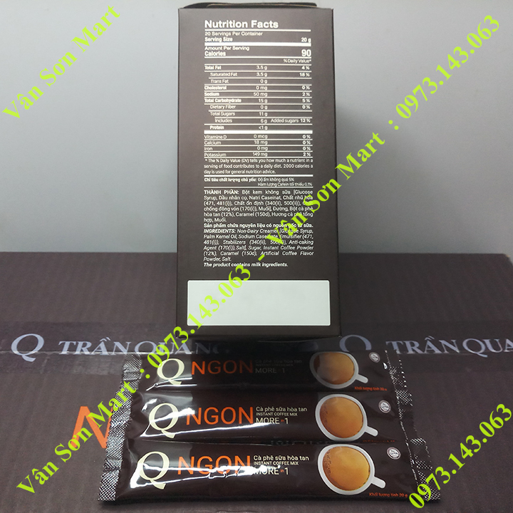 Mua Cà phê sữa Ngon Trần Quang hộp giấy 400g (20 gói dài * 20g) giá rẻ nhất | TecKi.Vn