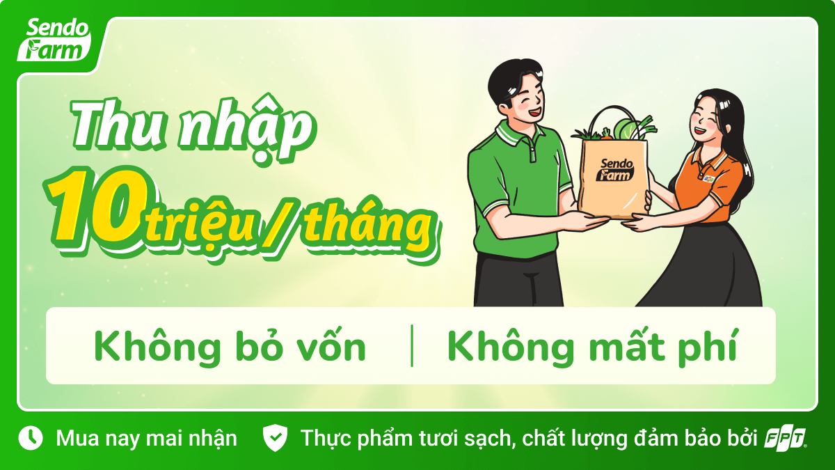Thu nhập 10 triệu/tháng tại nhà với FPT Sendo Farm - Trở thành đối tác ...