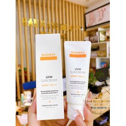 Kem Chống Nắng Huyết Tế Bào Biomeek UVM Suncream SPF50+ PA++++ Dành Cho Da Nhạy Cảm 40ml - sp2452