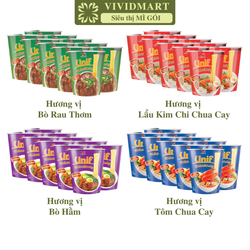 [SET 10 LY] - UNI-PRESIDENT - Mì Unif ly 4 vị: Bò Rau Thơm, Lẩu Kim Chi ...